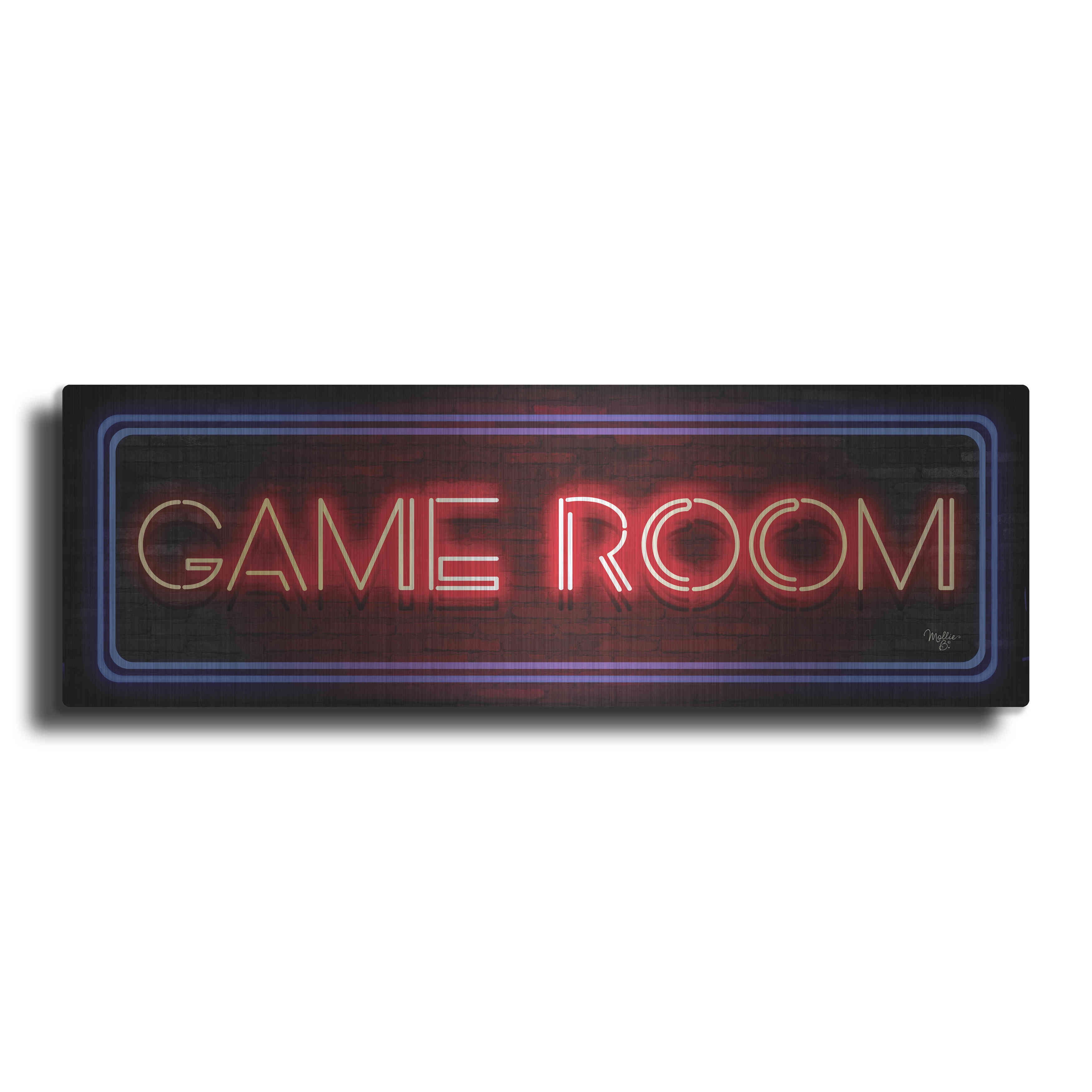 Luxe Metal Art 'Game Room Neon Sign' by Mollie B, Metal Wall Art, 36 ...
