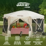 CLAM Quick-Set Pavilion 12.5ft Pop-Up Gazebo Screen Tent for Camping ...