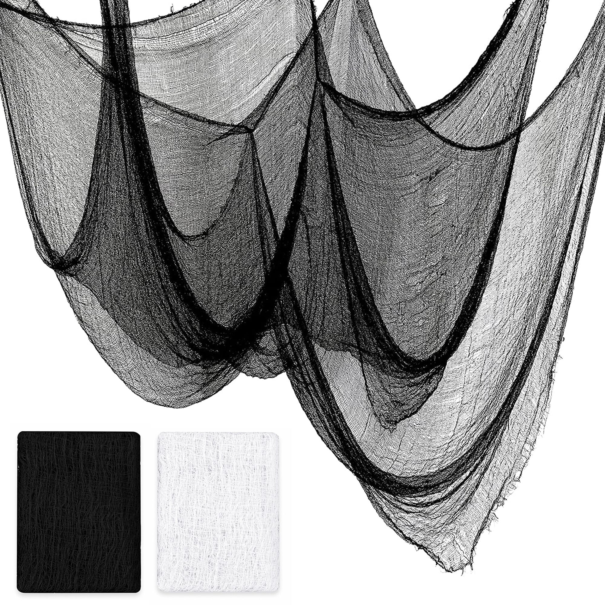 Deago 5 Pack Halloween Black Creepy Cloth Spooky Fabric Cloth for ...