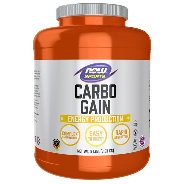 Carbohidratos complejos NOW Sports Carbo Gain Powder 3.63 kg ...