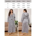 Long Hooded Robes For Women Luxurious Plush Bathrobes With Pockets