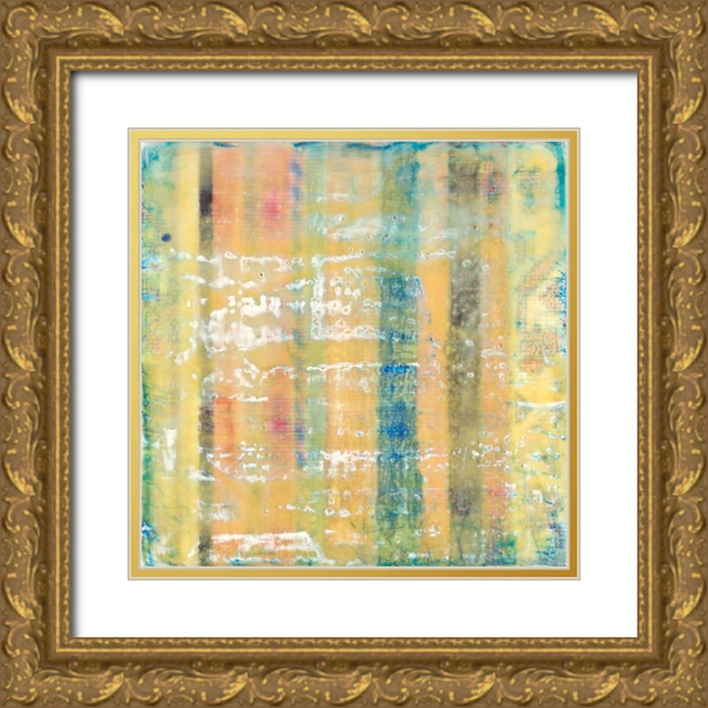 Shanti, Shima 26x26 Gold Ornate Wood Framed with Double Matting Museum ...