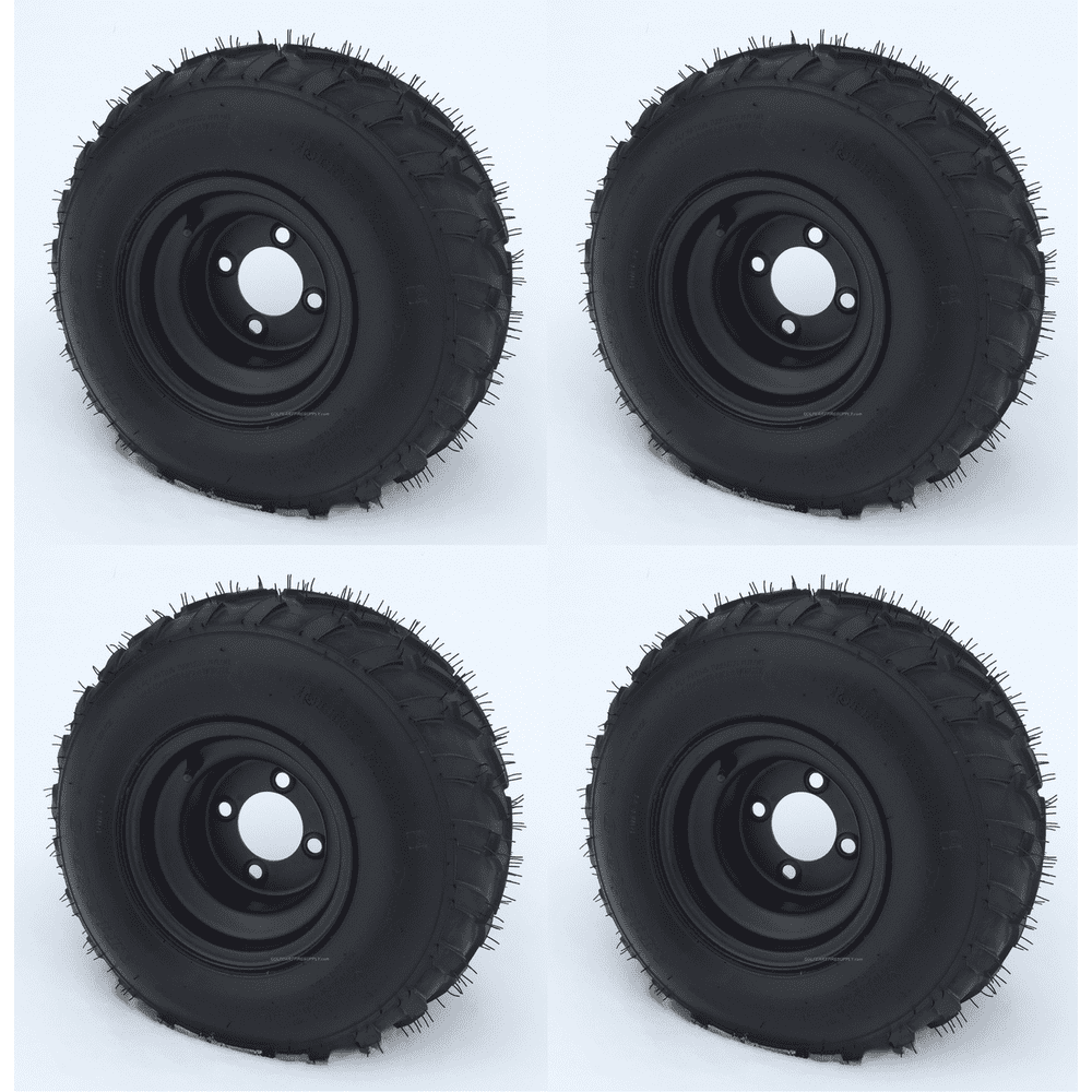 RHOX 8" Black Steel Wheels and 18X8-8 RXAL All Terrain Golf Cart Tires ...
