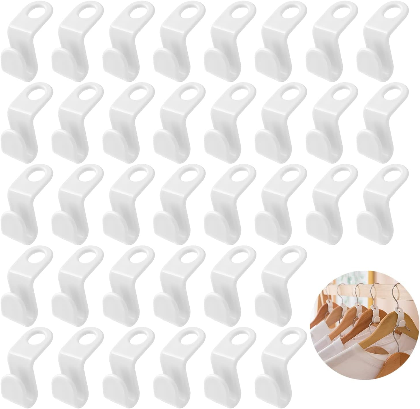 Clothes Hanger Connector Hooks 36pcs,Hangers Clip Drop Connecting Space ...