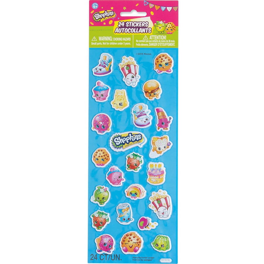 Shopkins Sticker Puffy Sheet, 1ct - Walmart.com