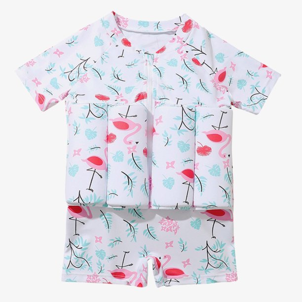 URMAGIC 2-6T Kids Girls One Piece Floatation Swimsuit Adjustable ...