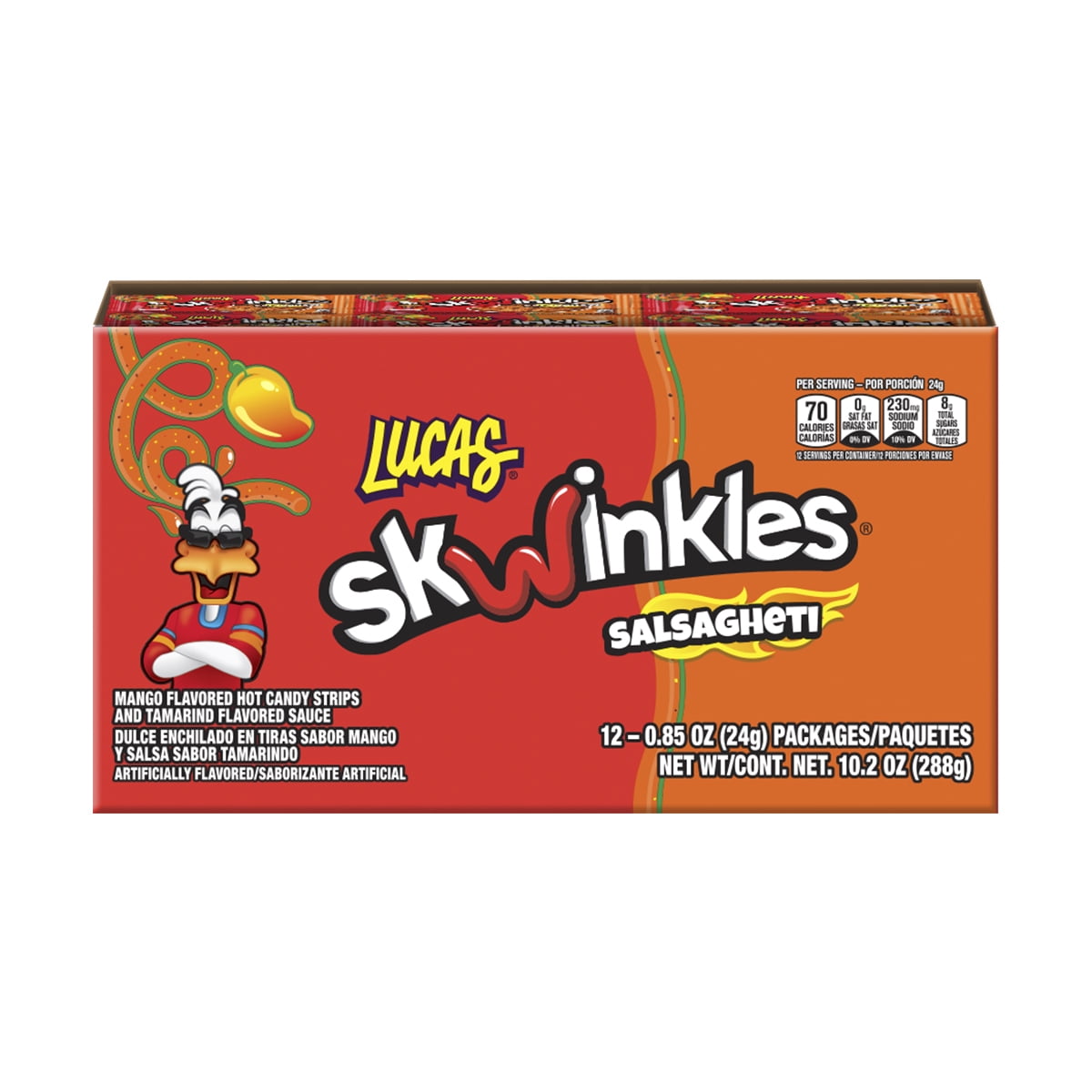 Lucas Skwinkles Salsagheti Mango, 0.85 oz, 12 Packages - Walmart.com
