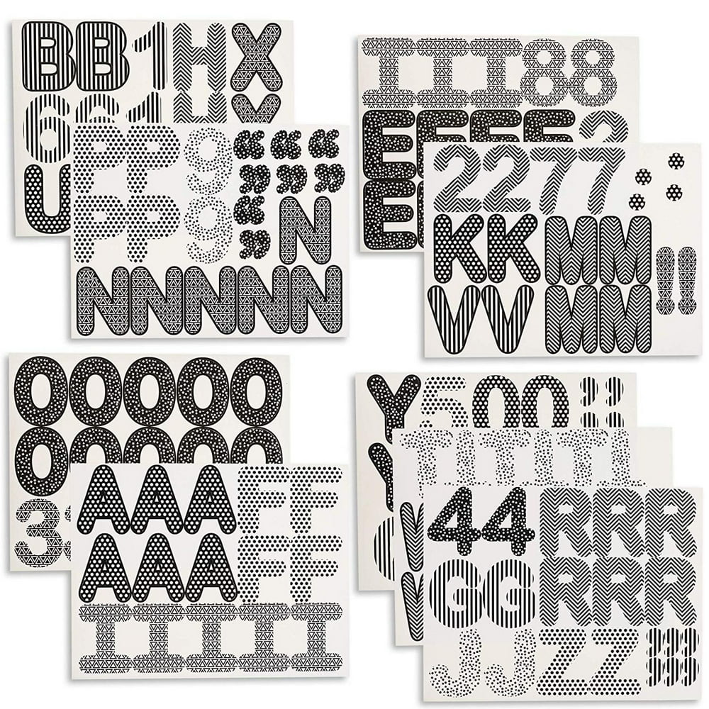 144 Pcs Bulletin Board Alphabet Letters A-Z and Numbers 0-9 Cutouts for ...