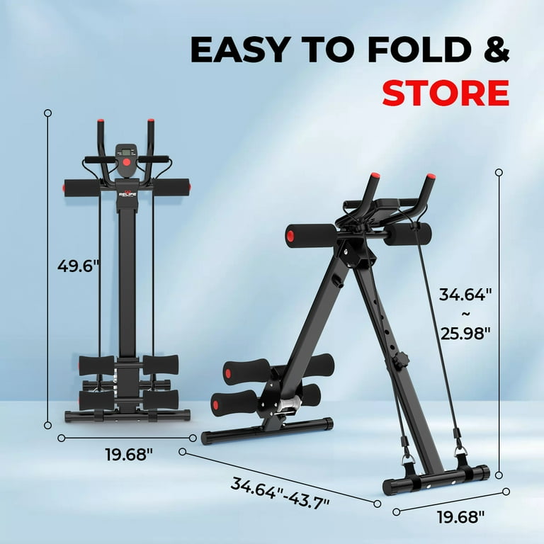 440 Lbs Capacity Ab Machine RELIFE AB Workout Machine - Foldable Ab ...