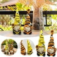 9.4" Sunflower Bee Gnome Figurine, Resin Bumblebee Tomte Statue for ...