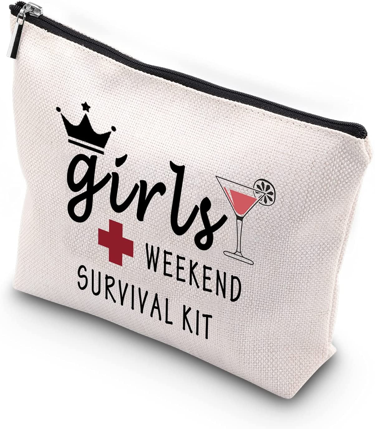 Wcgxko Girls Weekend Survival Kit Zipper Pouch Makeup Bag Girls Weekend Girls Trip T For