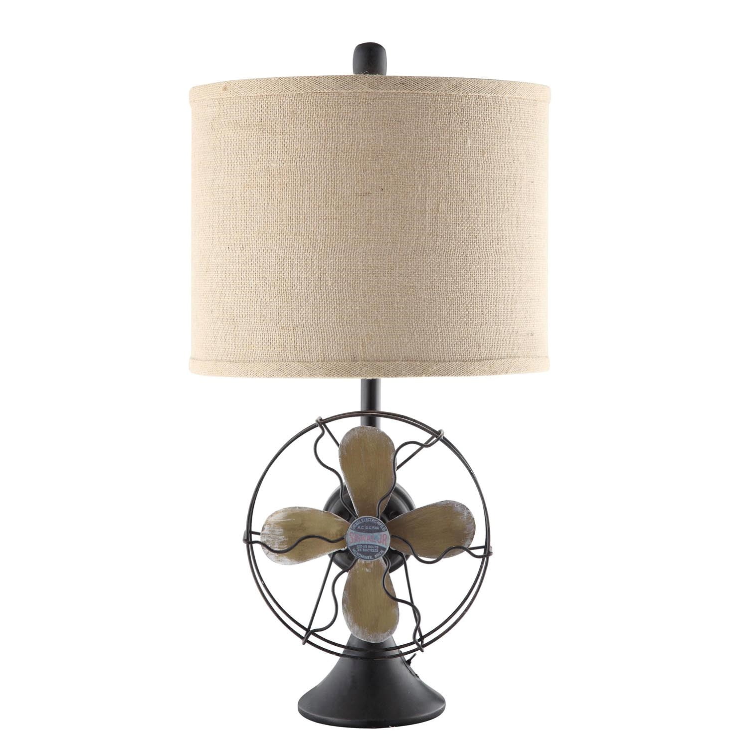 Antique Fan 24.5-Inch Table Lamp, Iron - Walmart.com