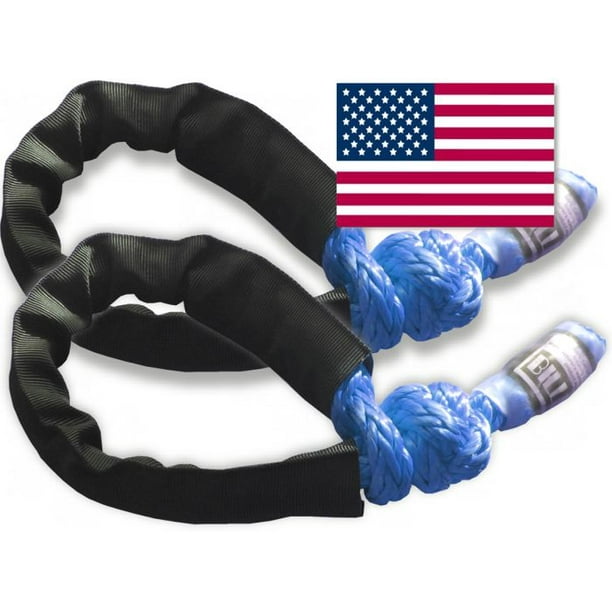 U.S. made Safe-T-Line® XD Soft Shackles 36,000 lb MBS "SAFETY BLUE ...