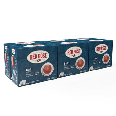 (4 pack) Red Rose, Naturally Decaffeinated Black Tea, Tea Bags, 48 Ct ...