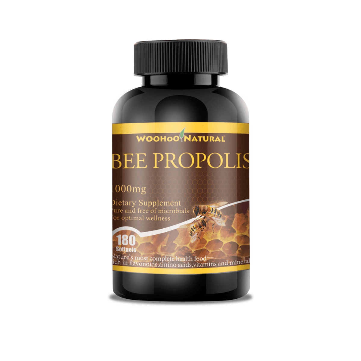 WooHoo Natural Bee Propolis 1000 Mg - 180 Softgels - Walmart.com