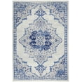 Nourison Whimsicle Classic Farmhouse Ivory Blue 5' x 7' Area Rug, (5' x ...