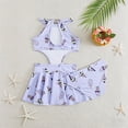 Gyujnb Cartoon Print Two-Piece Swimsuit, Cute Halter Tankini with ...