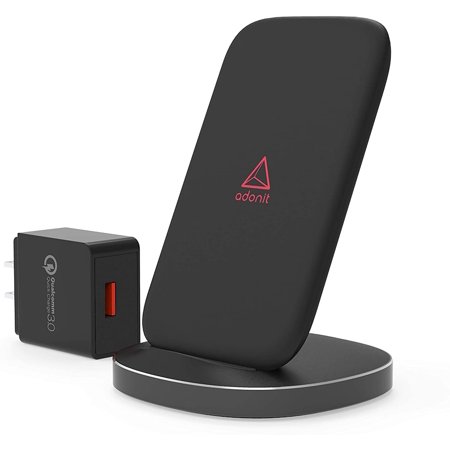 Adonit Wireless Fast Charging Stand + QC3.0 Adapter for Qi Enab iPhone ...