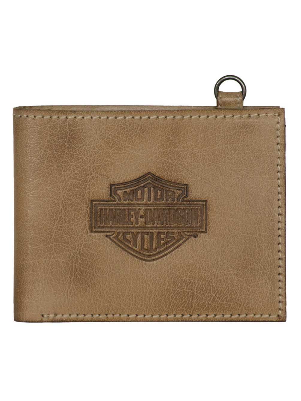 Harley-Davidson Men's Traditional B&S Bi-Fold Genuine Leather Wallet ...