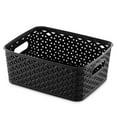 Set of 6 Plastic Storage Baskets - Small Pantry Organizer Basket Bins ...