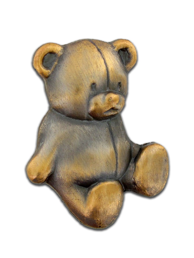 PinMart's Antique Gold Teddy Bear Stuffed Animal Lapel Pin - Walmart.com