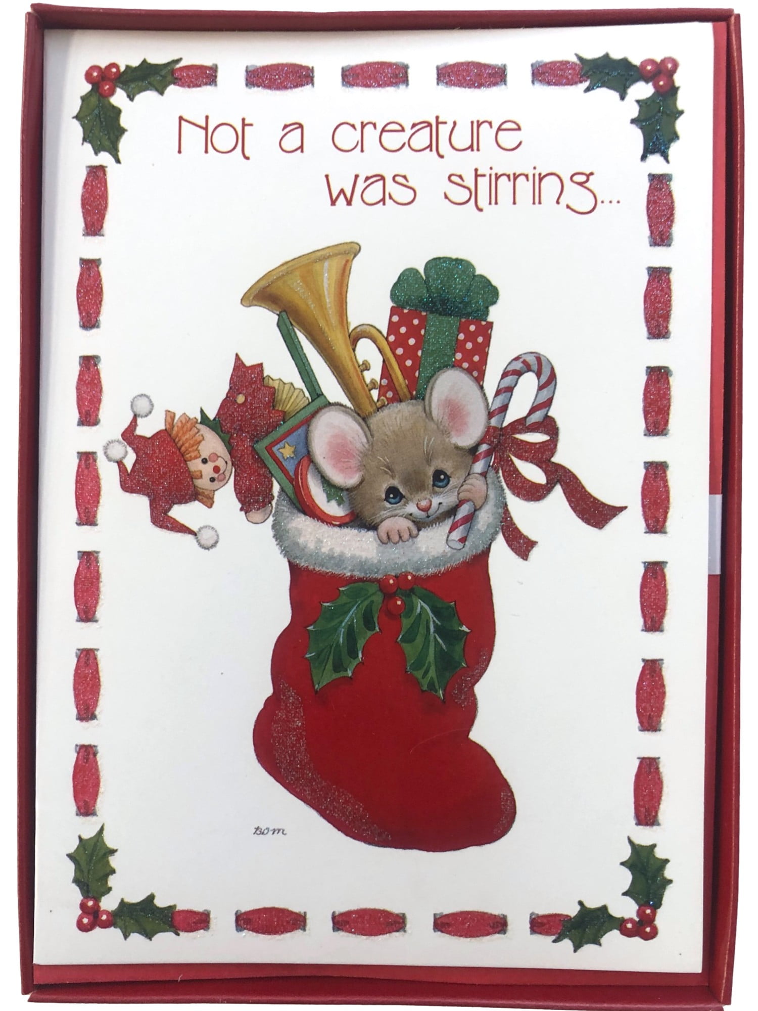 Trimmerry 18 Not a Creature Was Stirring Mouse Holiday Christmas Cards ...