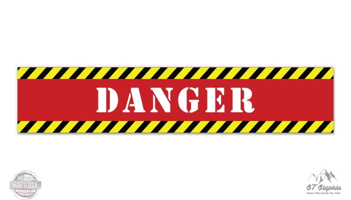 Danger Warning Sign - 12" Vinyl Sticker Waterproof Decal - Walmart.com