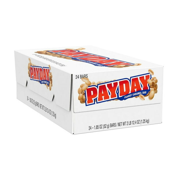 PAYDAY Peanut Caramel Candy Bar, 1.85 Oz, 24 Pack - Walmart.com