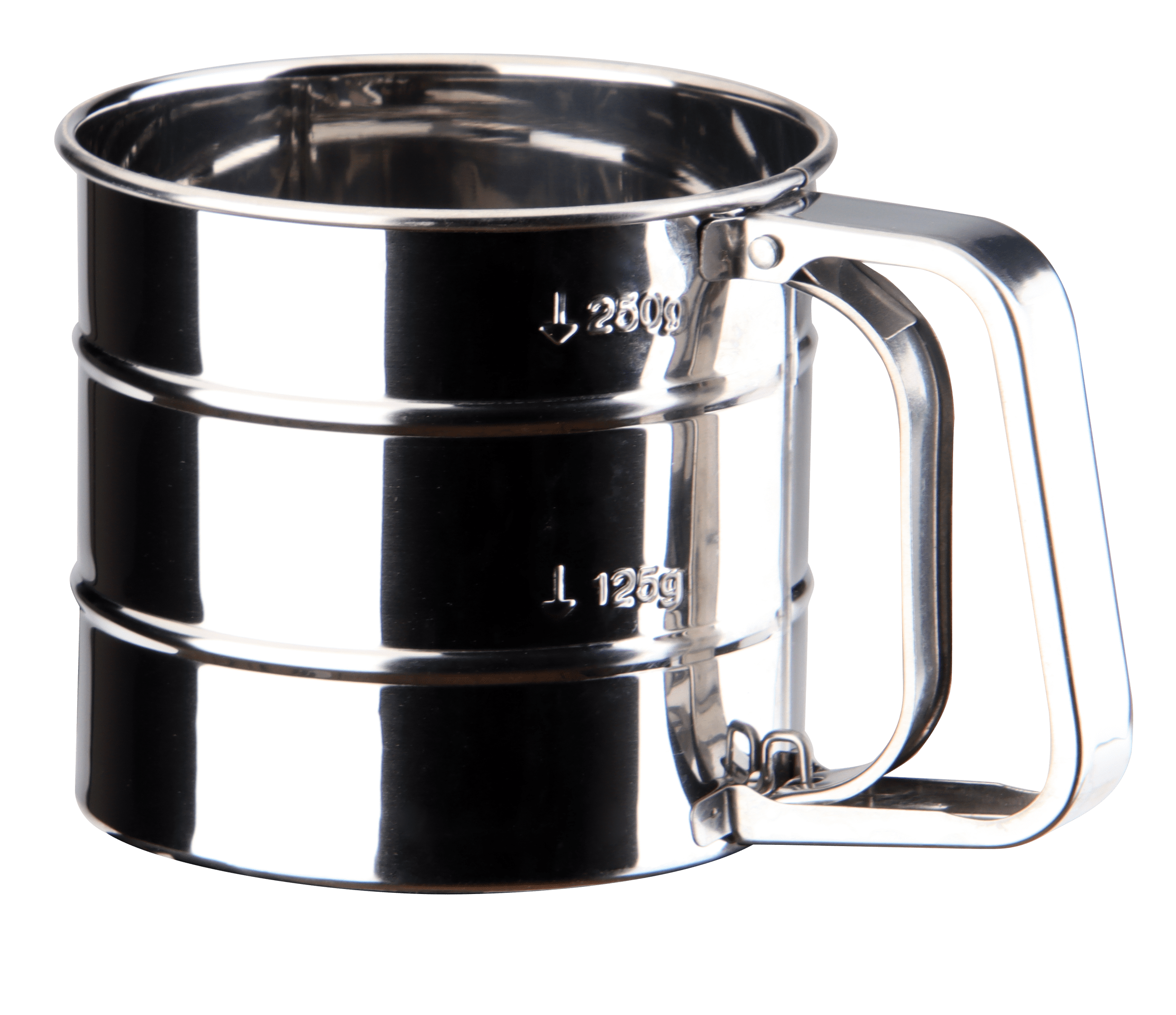 ChefGiant Semi-Automatic 2.5 Cup Compact Sifter | Stainless Steel ...