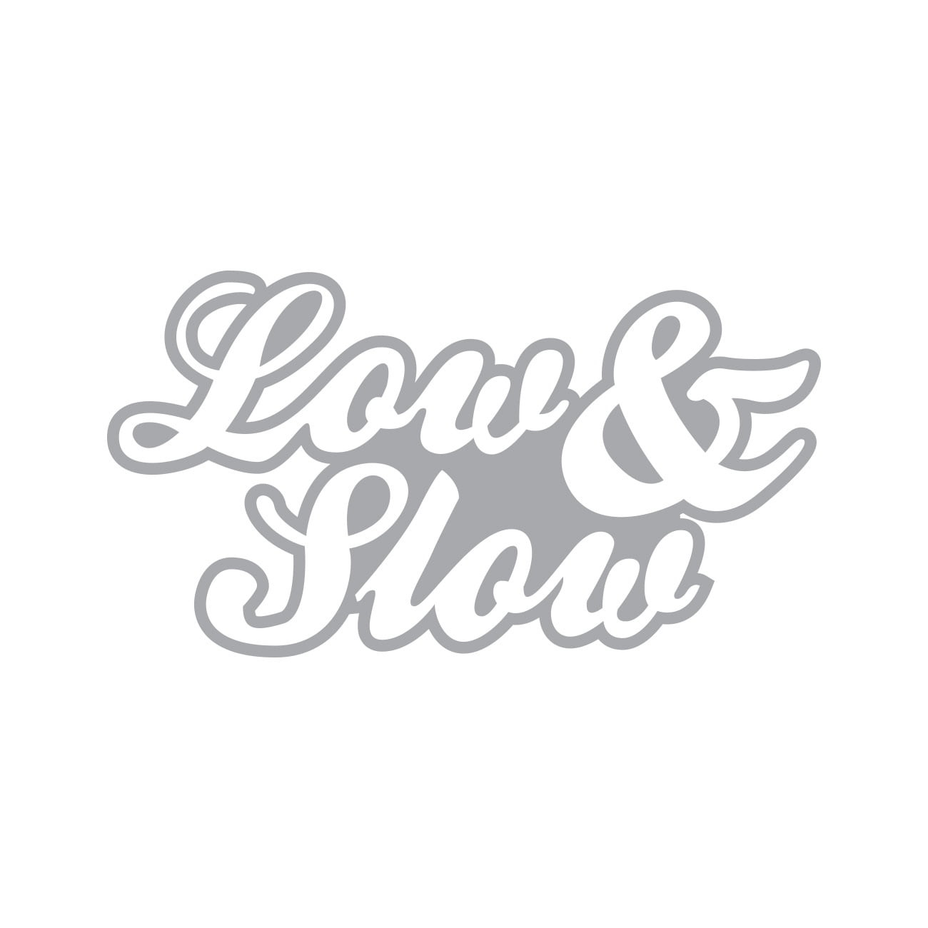 Script Low & Slow Sticker Decal Die Cut - Self Adhesive Vinyl ...