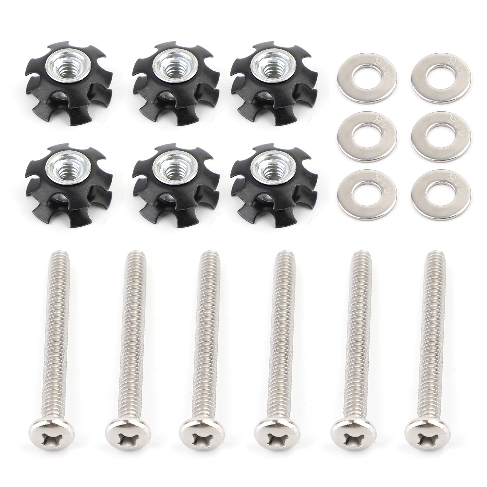 Motor Genic 6/8/10/12pcs REPAIR KIT Star nuts 1/4-20 screws For 1" OD ...