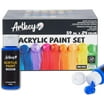 Craft Smart® Art Supplies Set - 16 Color Satin Acrylic Paint Value Pack ...