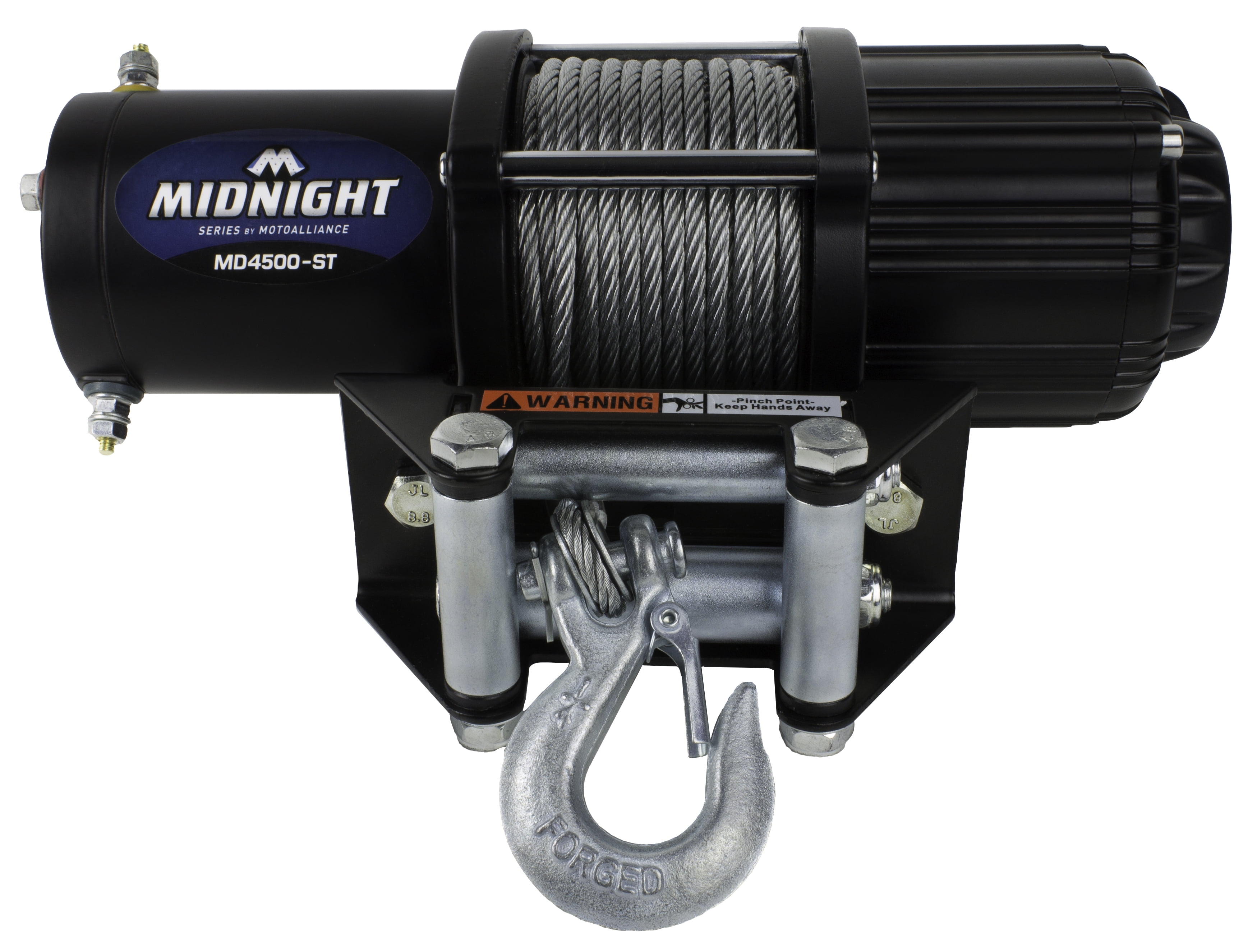 MotoAlliance VIPER Midnight 4500lb ATV/UTV Winch Kit with 50 feet Steel ...