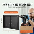 BBQ Access Door 30W x 21H Inch, Outdoor Kitchen Double Door, Flush ...