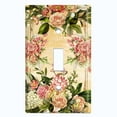 Metal Light Switch Plate Outlet Cover Elegant Pink Rose Frame ROS026 ...