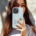 Phone Case: Palm Tree With Blue Stripe Coastal Design And Summer ...