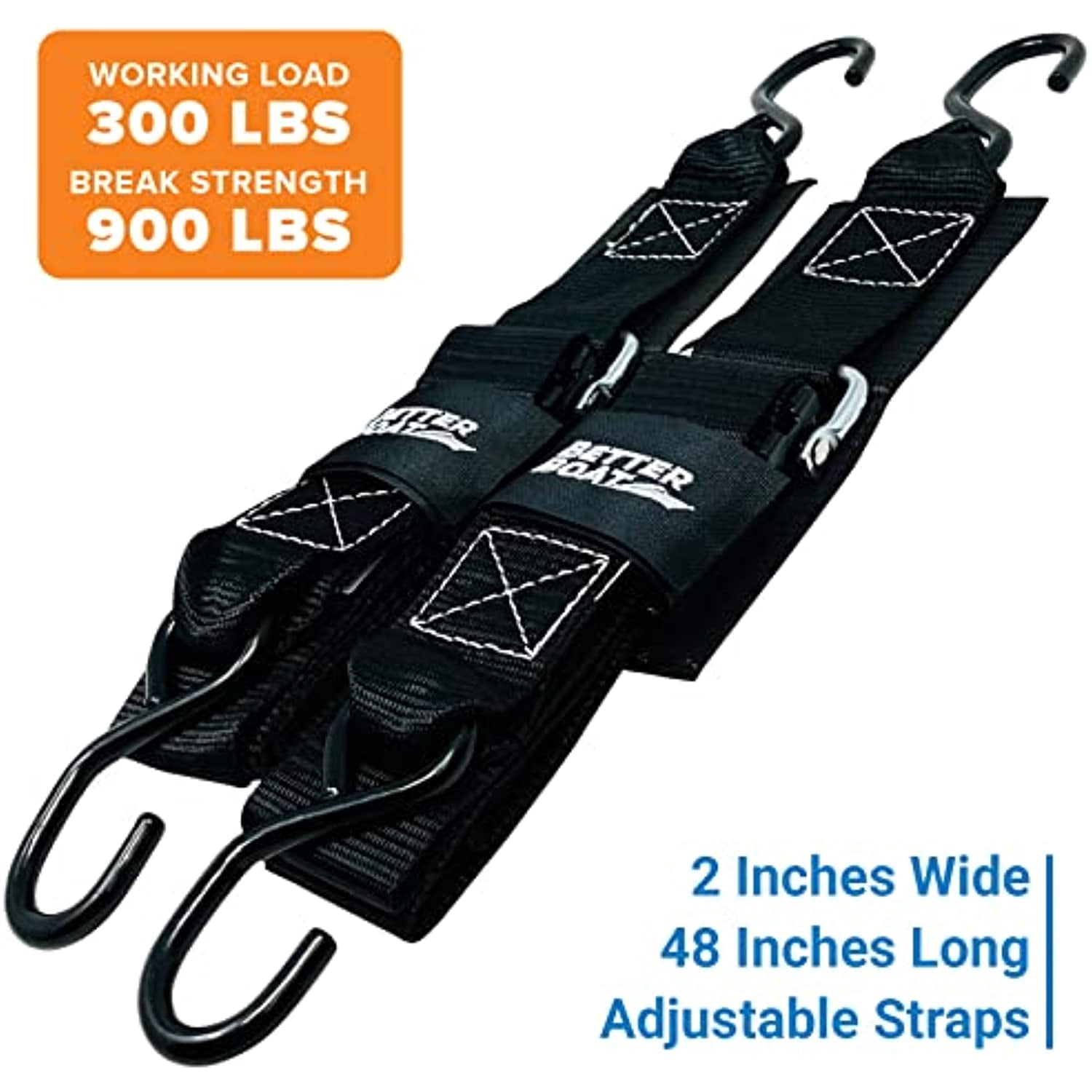 Buy Boat Tie Down Straps to Trailer Boat Transom Tie Down Straps Heavy ...
