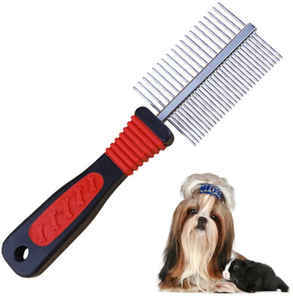 PHANY Dog Comb, Pet Comb Double Side Comb Professional Grooming Tool ...
