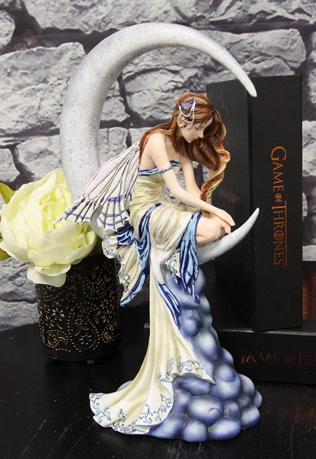 Ebros Fantasy Celestial Crescent Lunar Moon Dream Weaver Fairy Statue ...