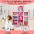 4 Stories Dollhouse for Girls, DIY Doll House Accessories with ...