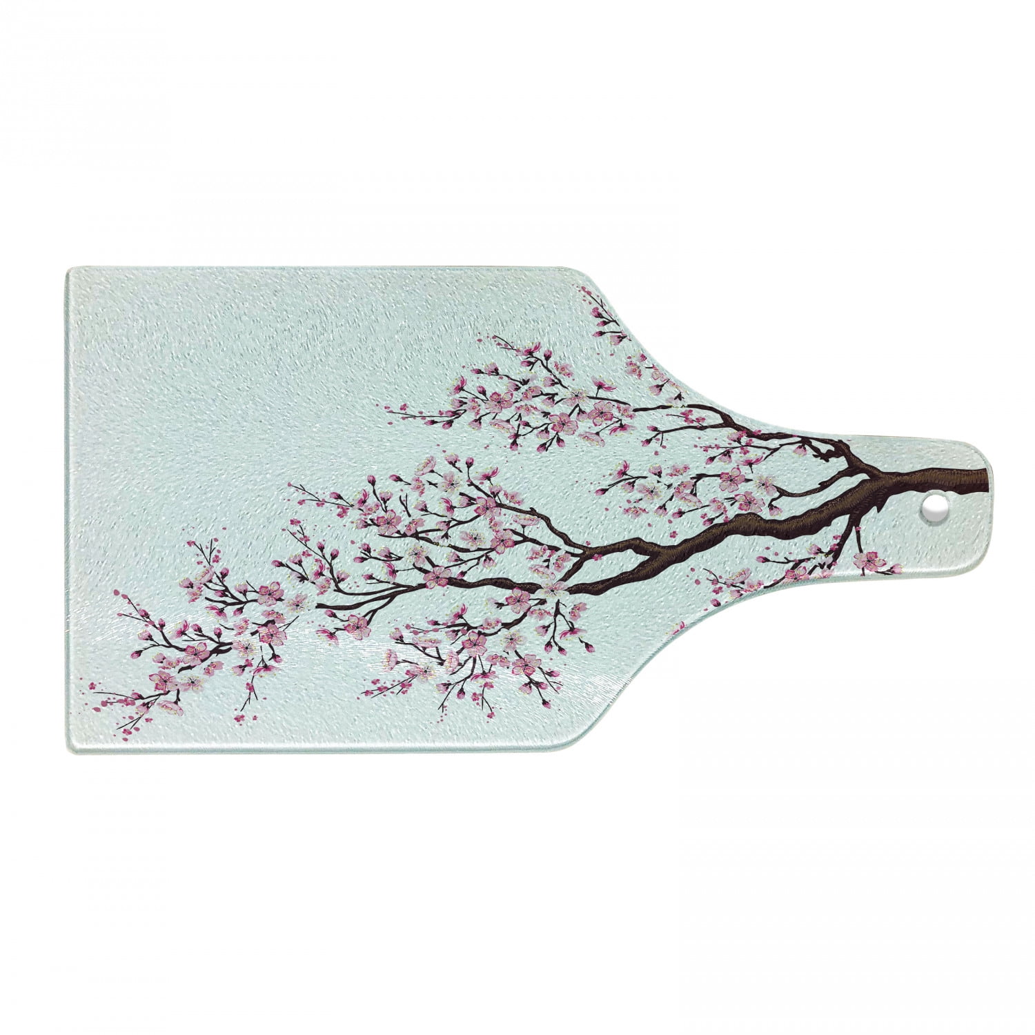 Japanese Cutting Board, Branch of a Flourishing Sakura Tree Flowers ...