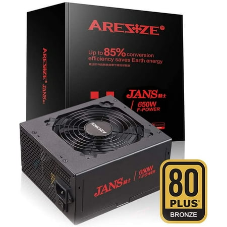 GOLDEN FIELD AZ650 Semi Modular 80 Plus Power Supply Bronze ATX PC PSU ...