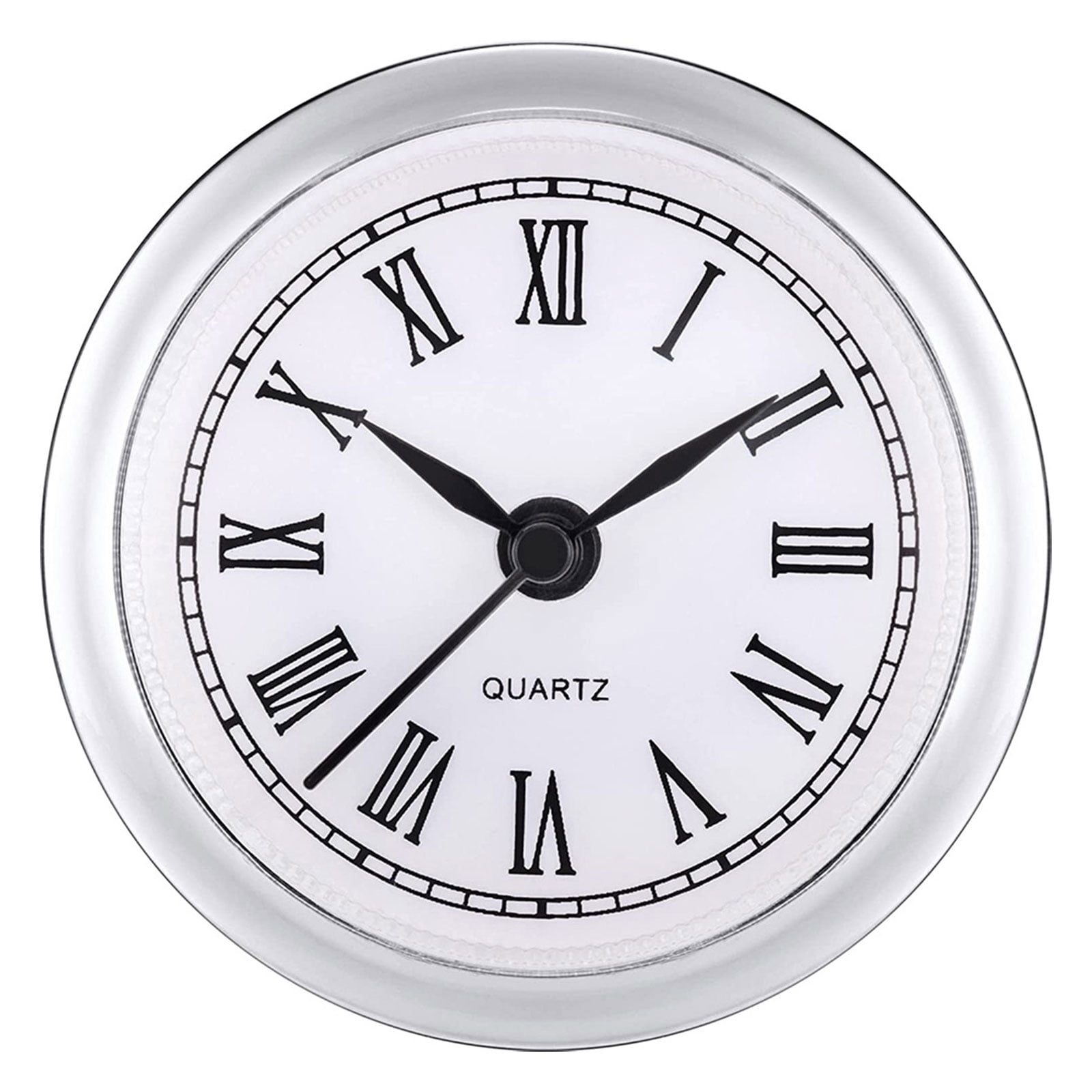 QUSENLON Mini Clock Insert 2.4 Inch 61mm Round Quartz Clock Fit-up ...