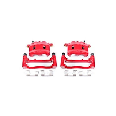 Power Stop Front Pair of Red Powder Coated Calipers S5474 - Walmart.com