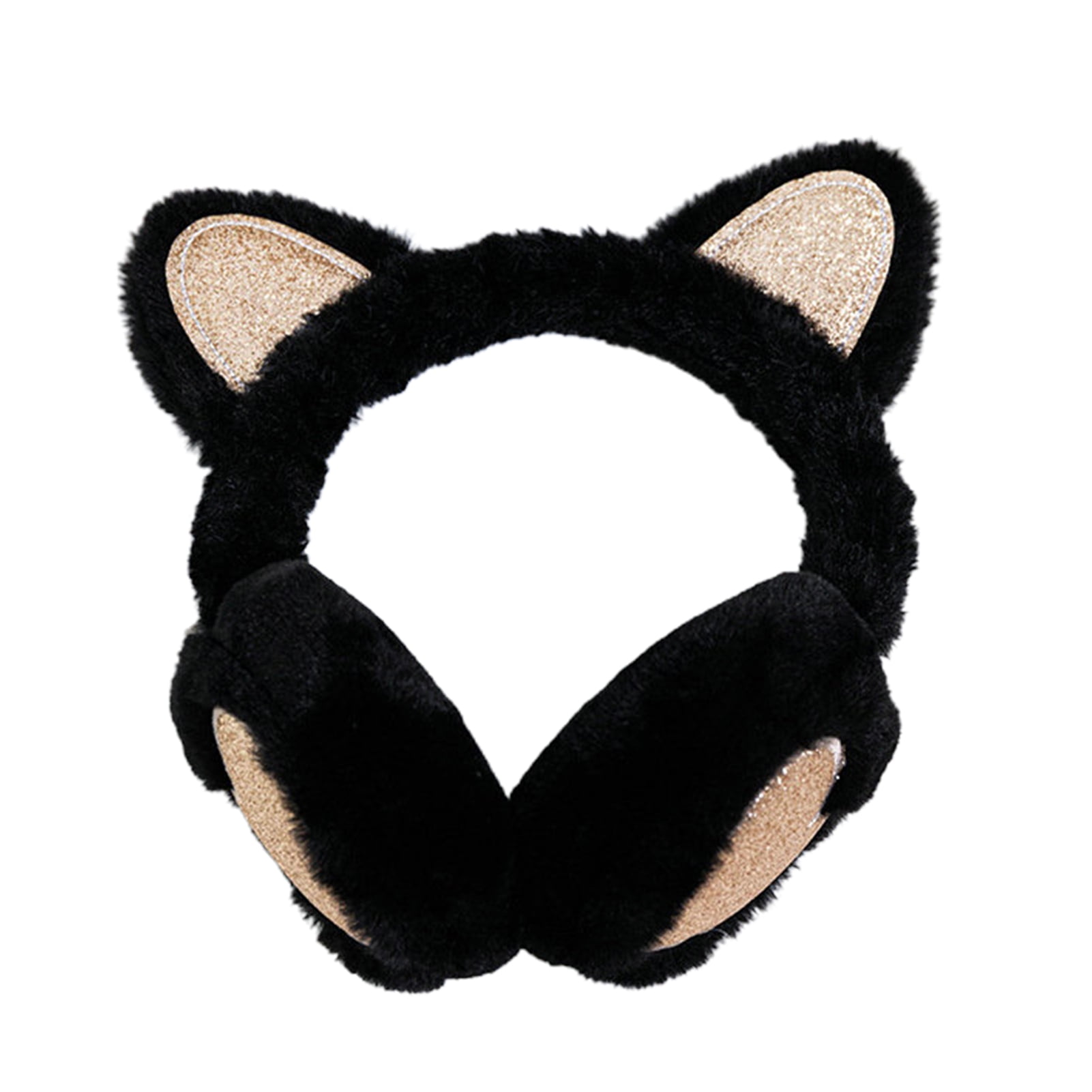 Mightlink Korean Style Cats Ear Decor Heart Pattern Plush Earmuffs ...