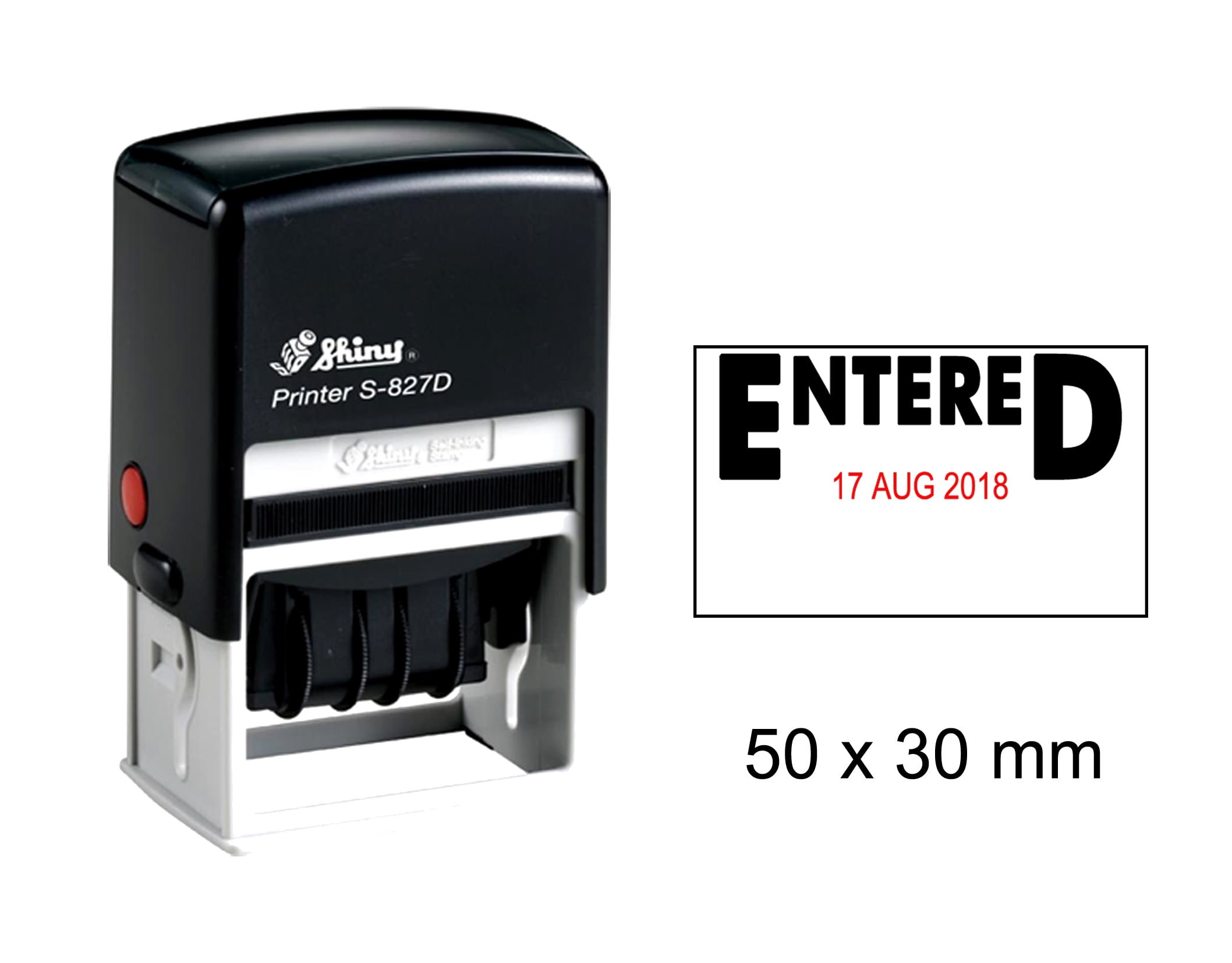 Self Inking Shiny Date Stamper With Entered Text Ofiice Stationery ...