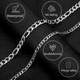 Speroto 6mm/10mm Mens Chain Necklaces, Sturdy Stainless Steel Figaro ...