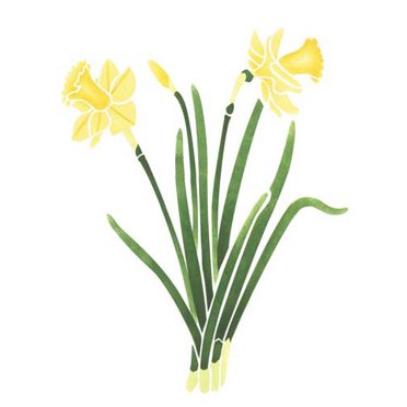 Simple Floral Spray Wall Stencil - DEE462 by DeeSigns - Walmart.com