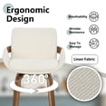 ClinQ Counter Height Swivel Bar Stools Set of 4, Linen Fabric ...