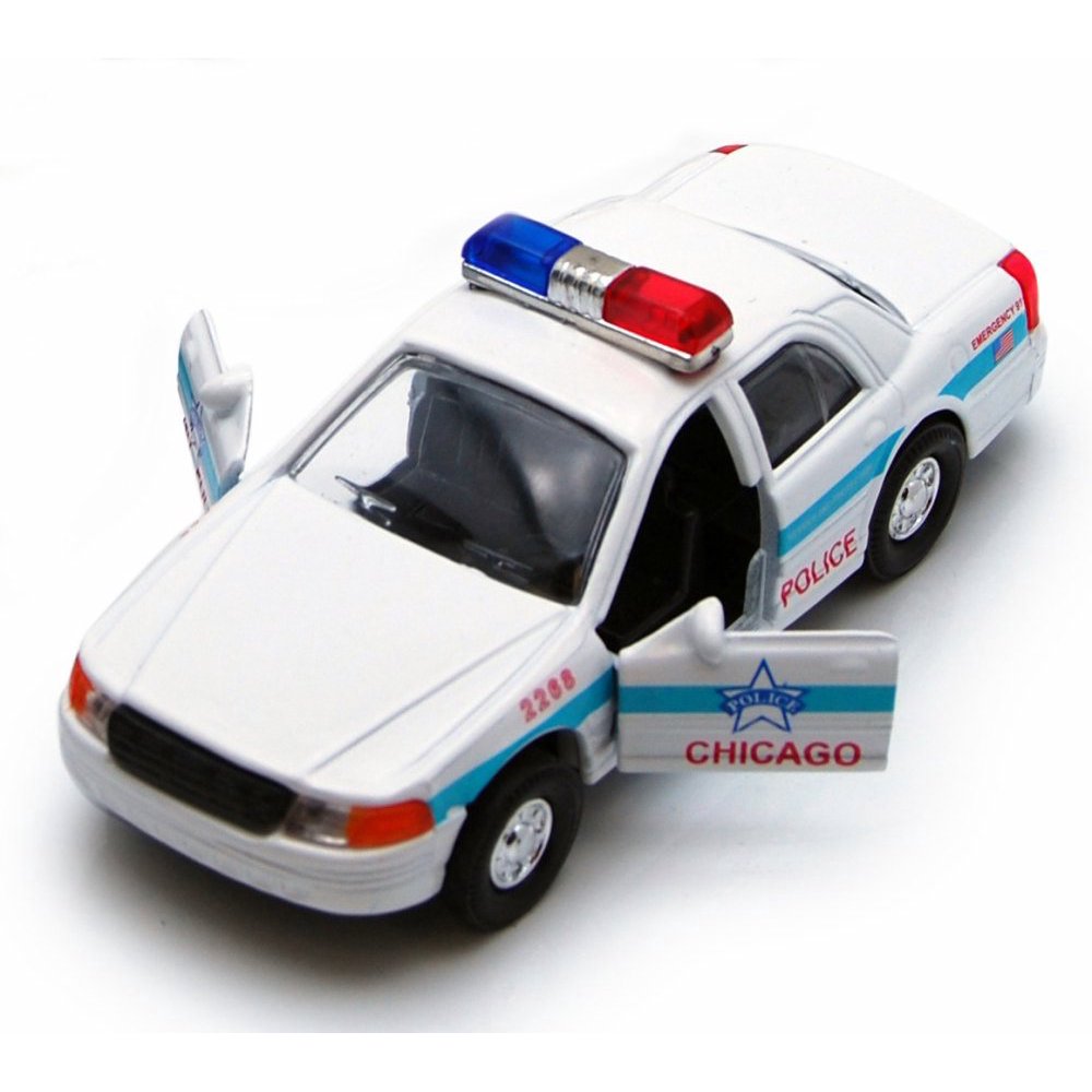 Chicago Police Car, White - Showcasts 9985CG - 5 Inch Scale Diecast ...